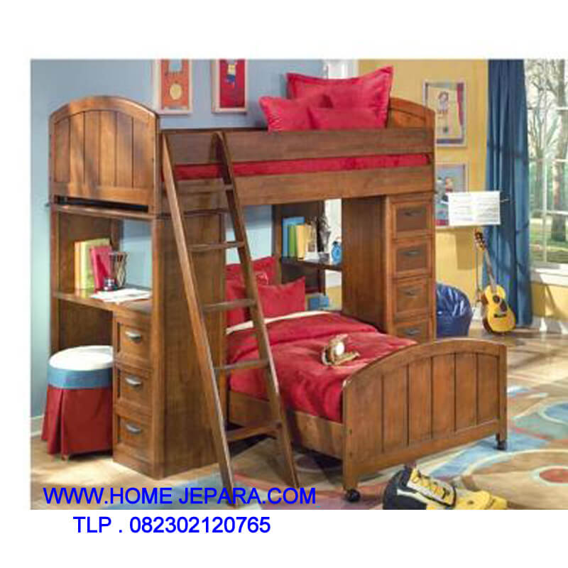 Tempat Tidur Tingkat Meja Belajar Minimalis | Furniture Jepara | Mebel ...